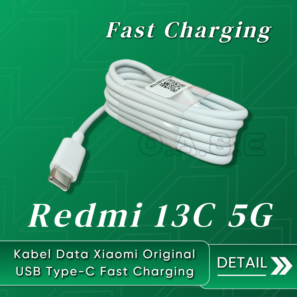 Jual Kabel Data Xiaomi Redmi 13C 5G Original Fast Charging USB C ...