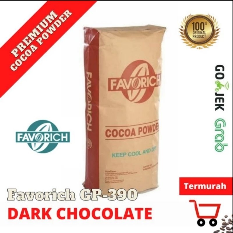 Jual Favorich GP390 Cacao Powder Dark Chocolate 25 kg (KHUSUS GRAB ...