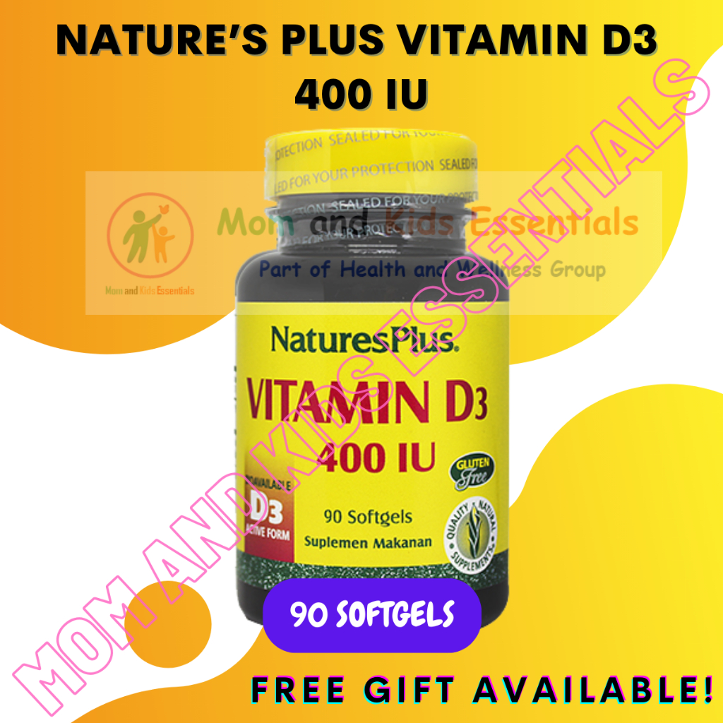 Jual NATURES PLUS VITAMIN D3 400 IU 90 SOFTGEL SUPLEMEN VITAMIN IMUN TUBUH | Shopee Indonesia