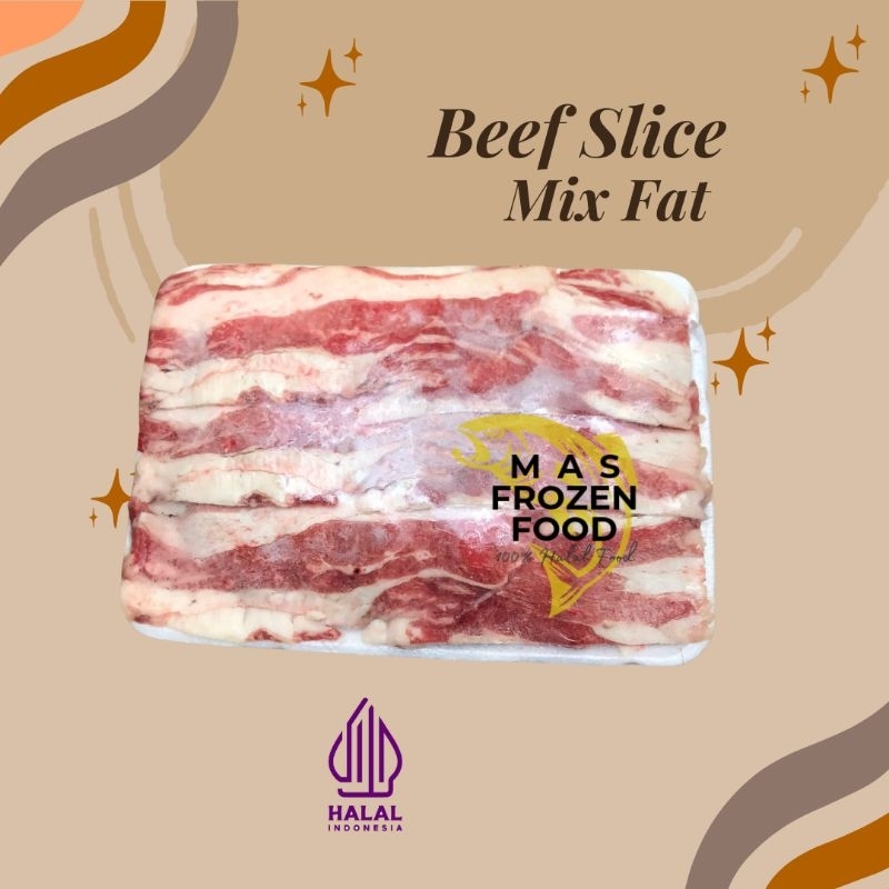 Jual Beef Slice Mix Fat / Beef Grill Mix Fat / Daging Grill / Daging ...