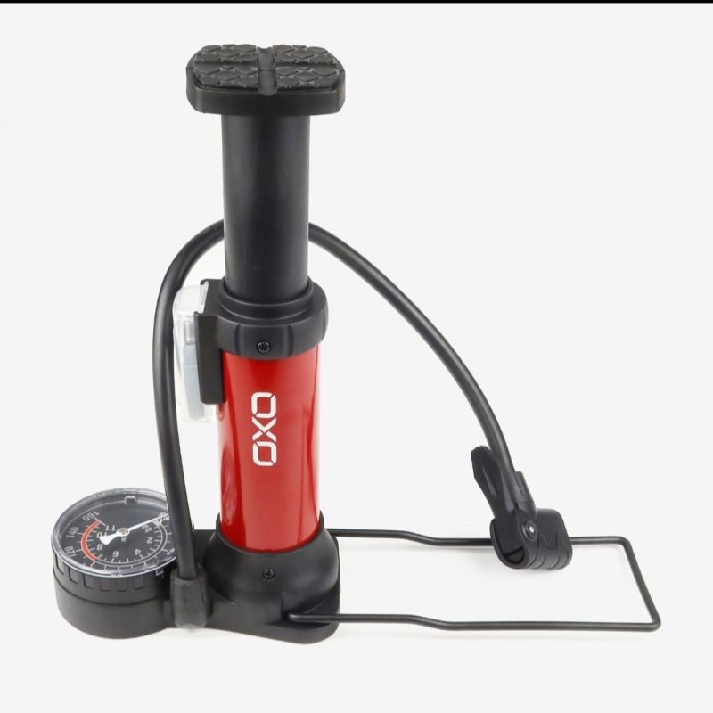 Jual Pompa Injak Mini Sepeda Oxo 43.5x170 mm Dengan Meteran Gauge Steel ...