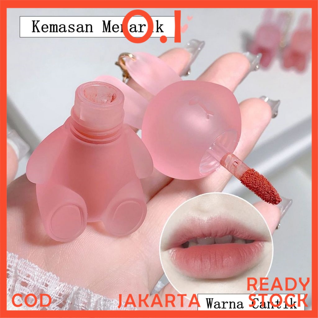 Jual GEGEBEAR Matte Lip Tint Lip Mud Lip Cream Lipstick Matte Tahan Lama Model Kelinci Gantungan ...