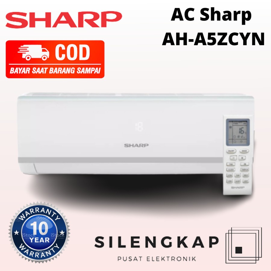 Jual AC SPLIT 1/2 PK SHARP AH-A5ZCYN A5ZCYN LOW 344 WATT | Shopee Indonesia