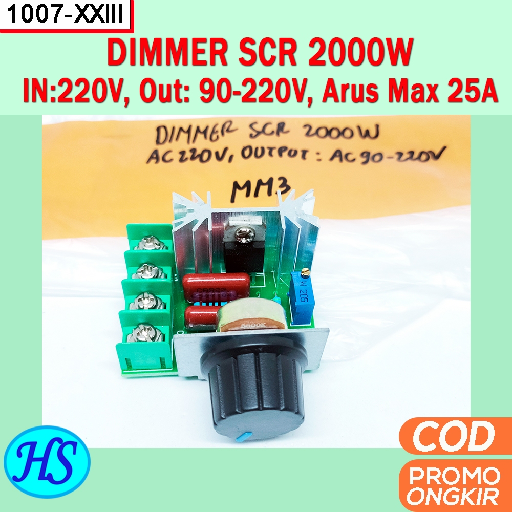 Jual Dimmer SCR 2000W Motor Speed Controller 220V AC PWM Regulator (Arus Maksimal 25A) | Shopee ...