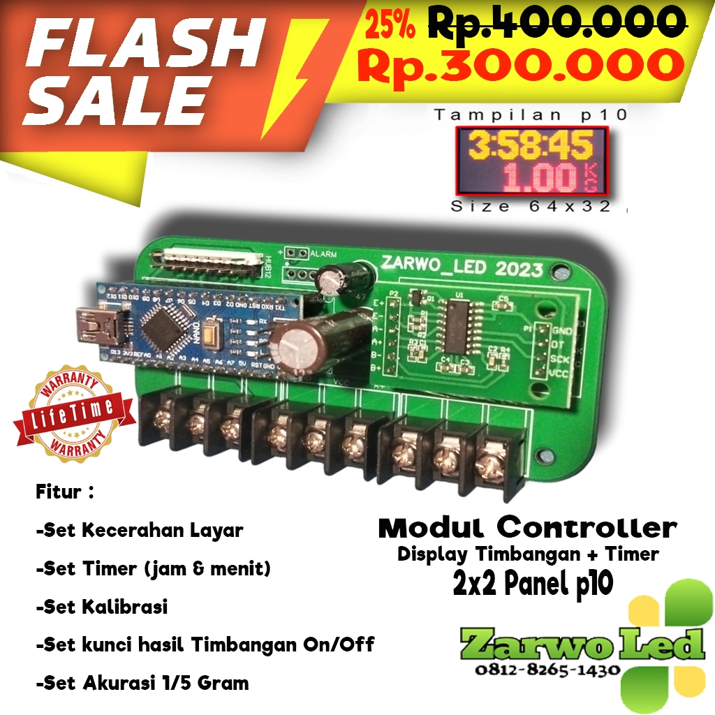 Jual MODUL CONTROLLER TIMBANGAN GALATAMA DISPLAY 2X2 PANEL P10 PLUS ...