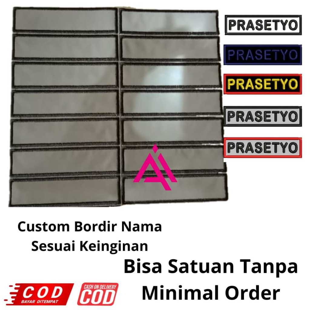 Jual CUSTOM BIKIN BORDIR NAMA SENDIRI , BORDIR CUSTOM Name tag/nama ...