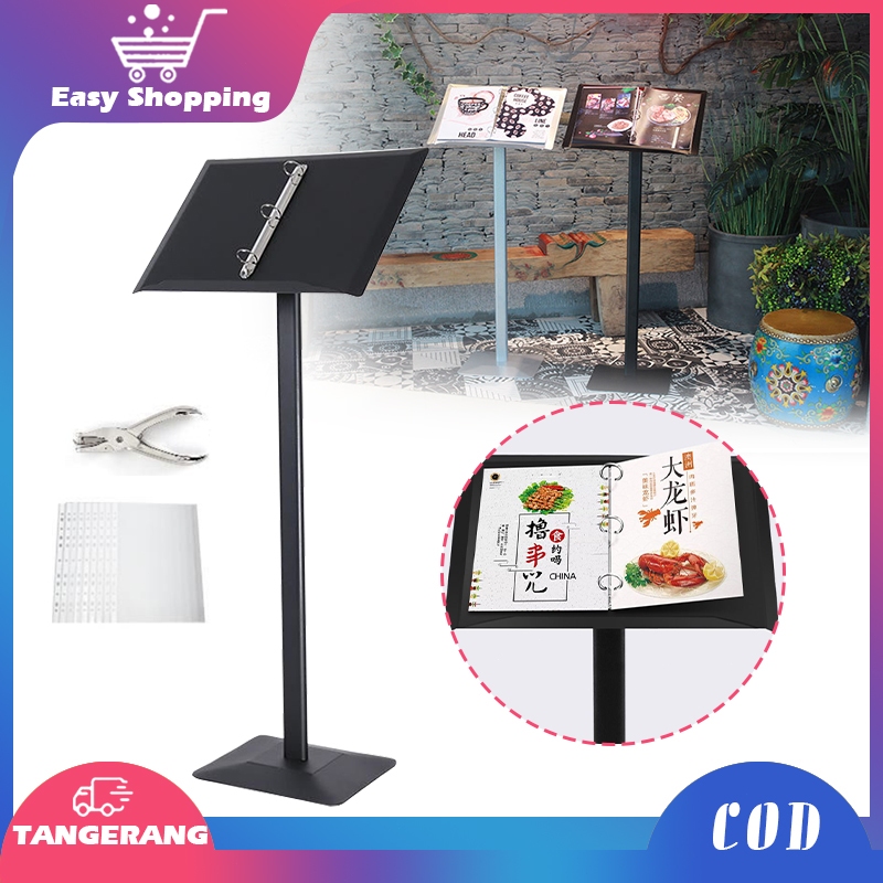 Jual 115cm Tempat Menu A4 Stand Menu Stand Rak Menu Buku Menu Restoran ...