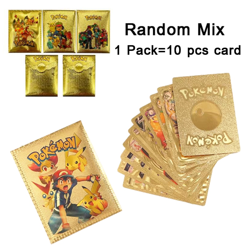 Jual 10/55 / Pcs Kartu Pokemon Black Gold Silver Pok Mon Charizard Versi Inggris Untuk Koleksi ...