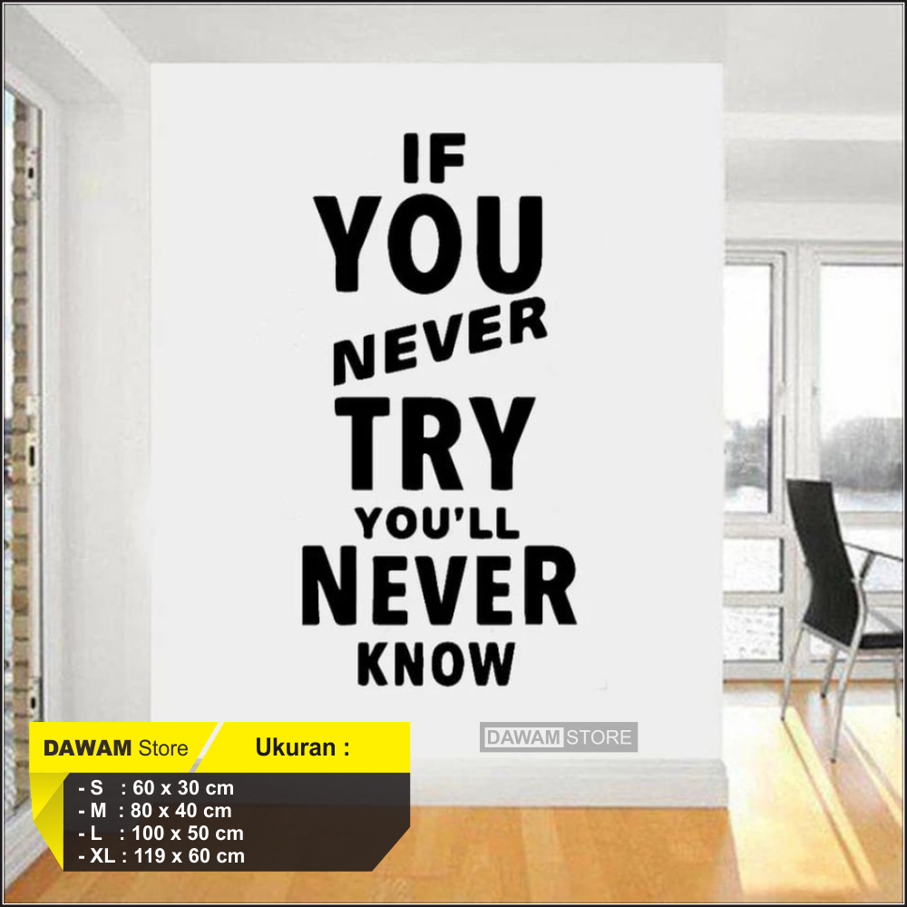 Jual Wall Sticker Dinding Stiker Rumah Motivation Office Murah | Shopee ...