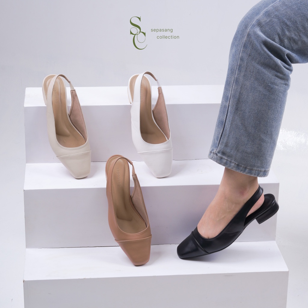 Jual SEPASANG COLLECTION Eloise Mules Wanita Heels Hak 3 Cm | Shopee ...