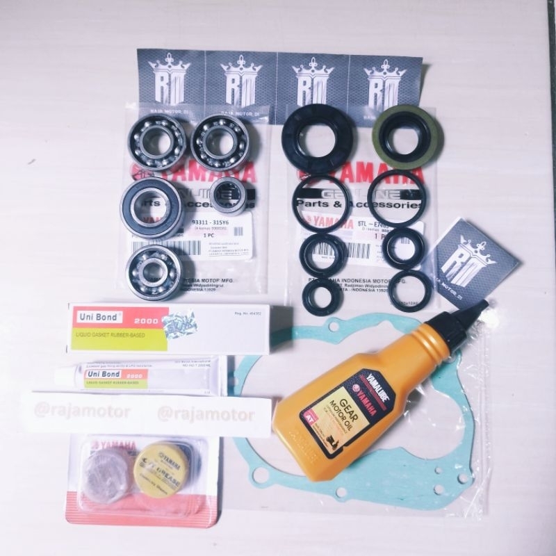 Jual BEARING RASIO MIO 5TL SET SEAL KOMPLIT + PAKING GARDAN + OLI + LEM ...