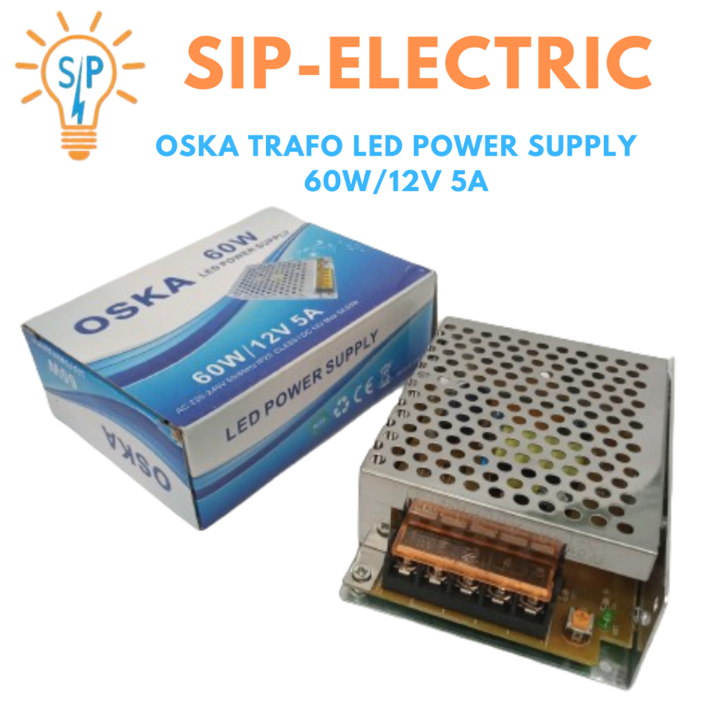 Jual Oska Power Supply / Trafo Led Strip 60 Watt 12 Volt 5 Ampere ...