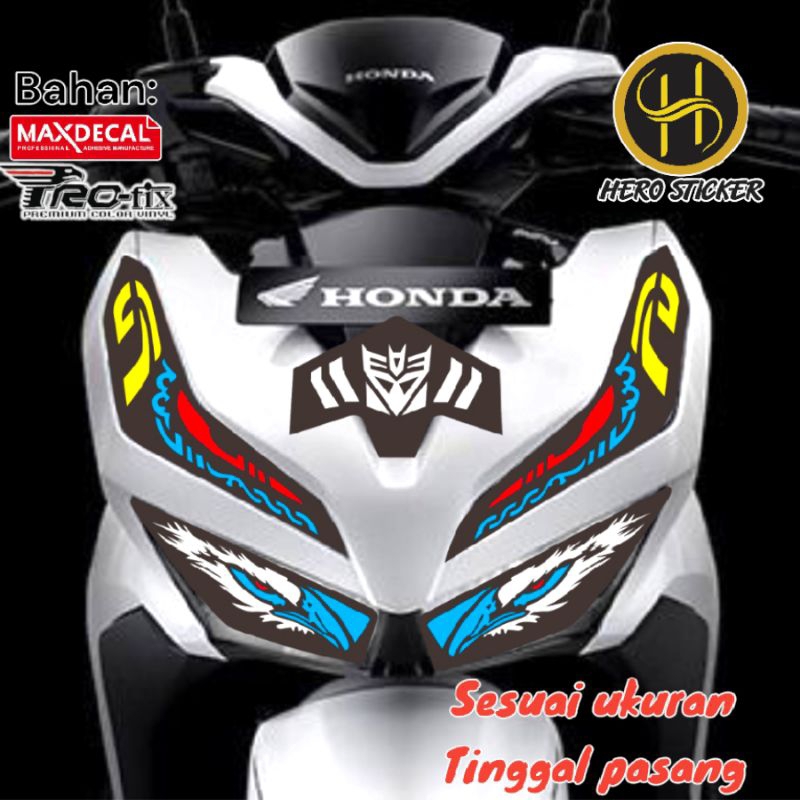 Jual stiker sticker lampu alis vario new 125cc 150cc motif mata elang ...