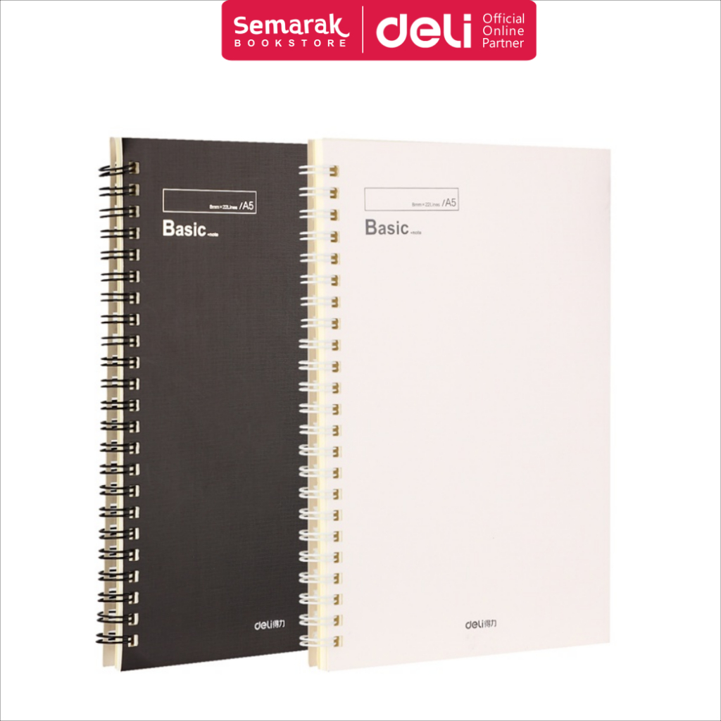 Jual Deli LA560 Spiral Notebook Basic Note Buku Tulis Catatan A5 ...