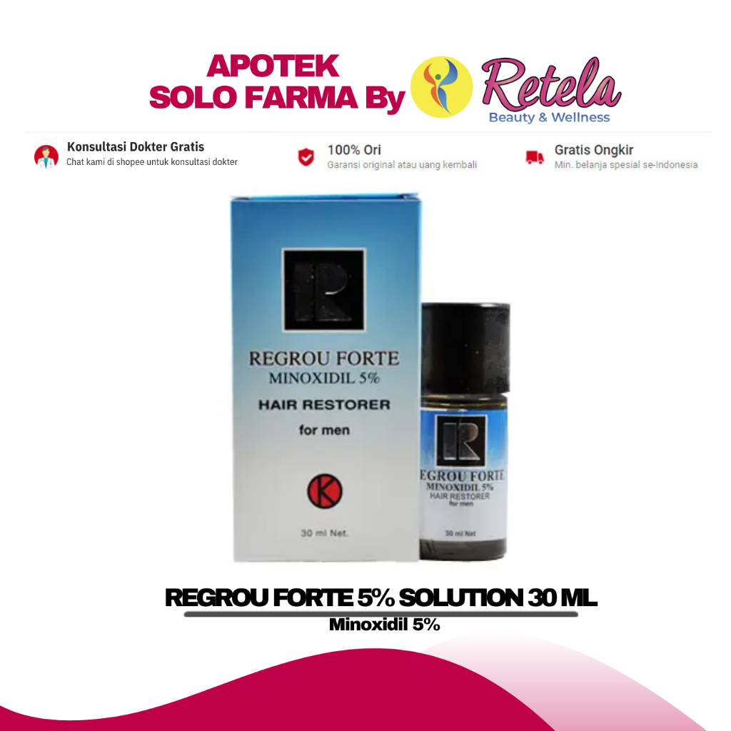 Jual REGROU FORTE 30ML ( MINOXIDIL 5% ) | Shopee Indonesia