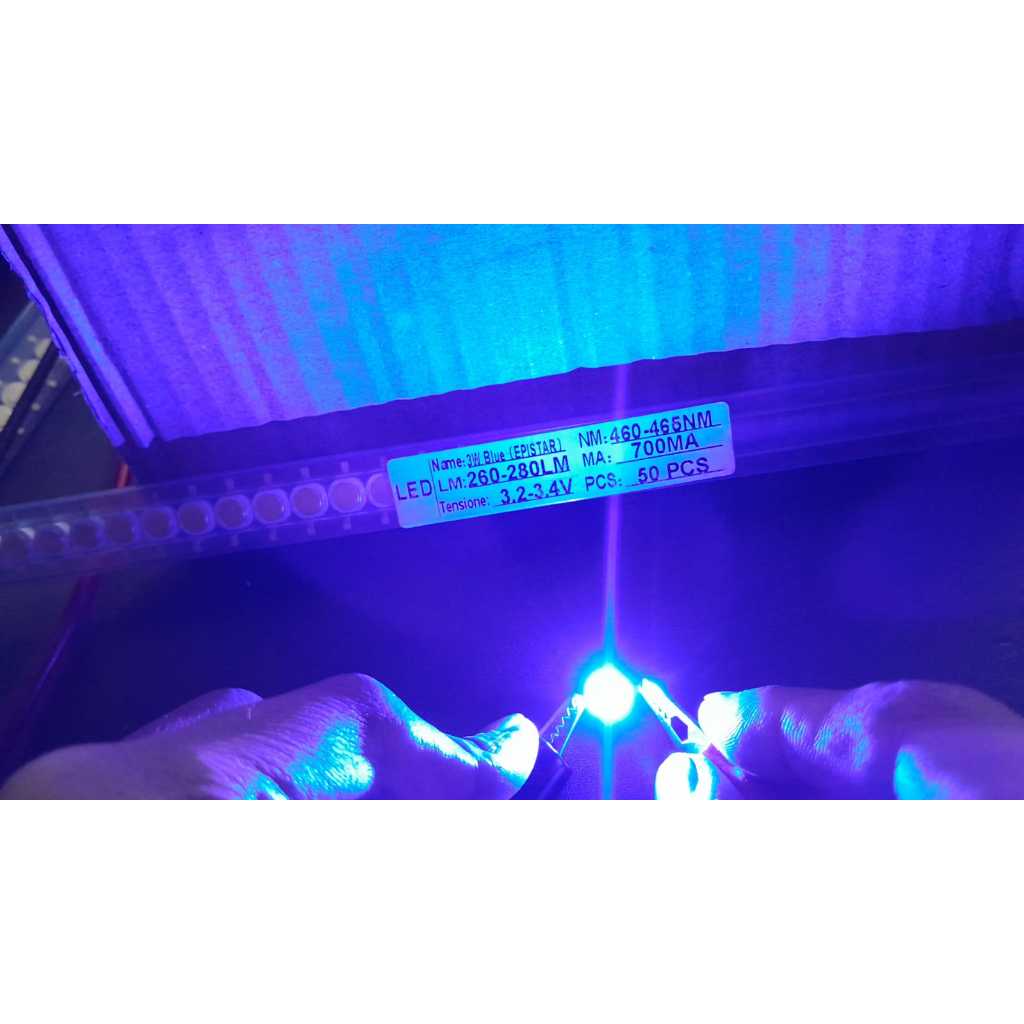Jual 3W Epistar Blue High Power Led (HPL) 460-465 NM | Shopee Indonesia