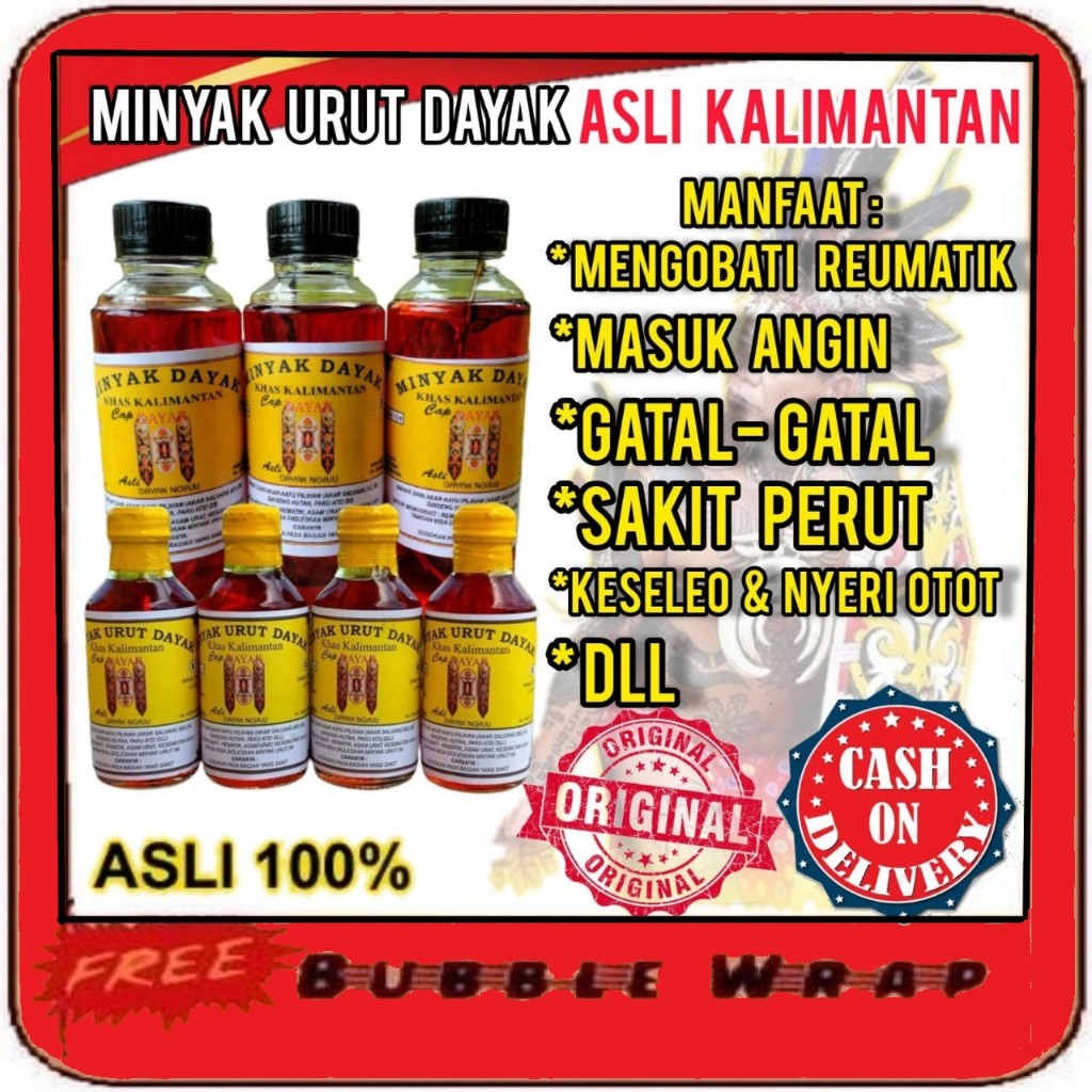 Jual minyak urut obat gosok minyak herbal akar Dayak asli kalimantan u ...