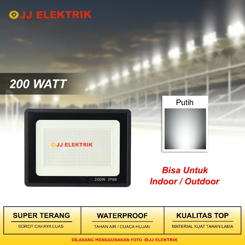 Jual Lampu Sorot LED 200W Flood Light Tembak Outdoor 200 Watt | Shopee Indonesia
