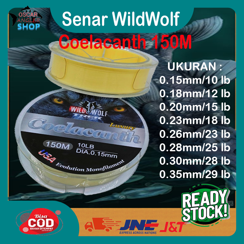 Jual Senar Pancing Super Lembut WildWolf COELACANTH 150M | Shopee Indonesia