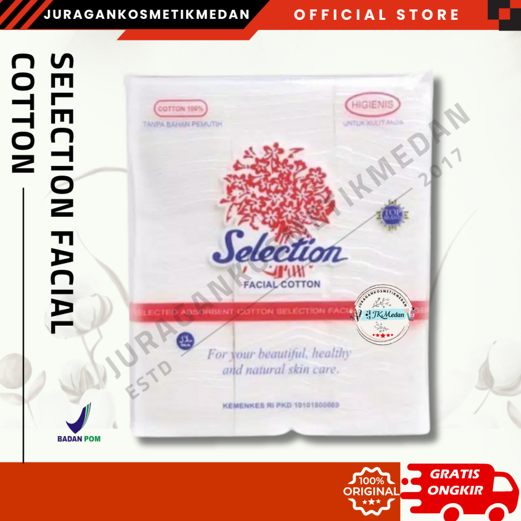 Jual SELECTION KAPAS WAJAH KECANTIKAN 35GR KAPAS HIGIENIS 100% COTTON ...