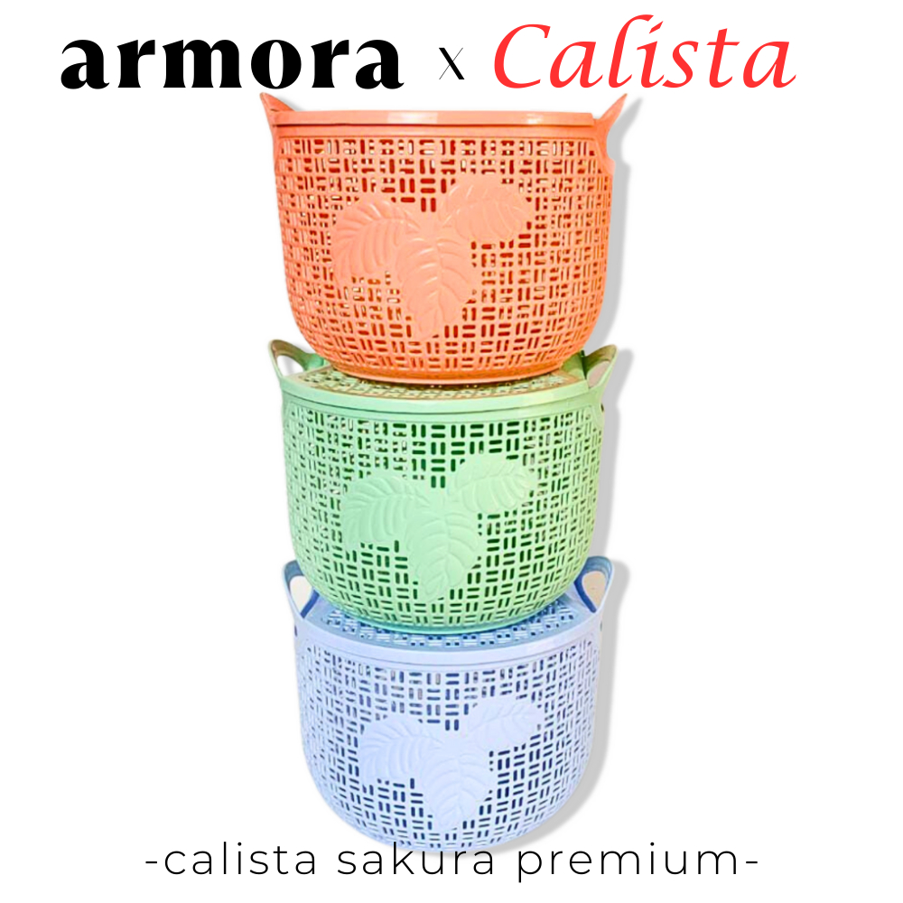 Jual [ CALISTA ] TEMPAT KERANJANG SAKURA WADAH PENYIMPANAN MAKANAN RAK ...