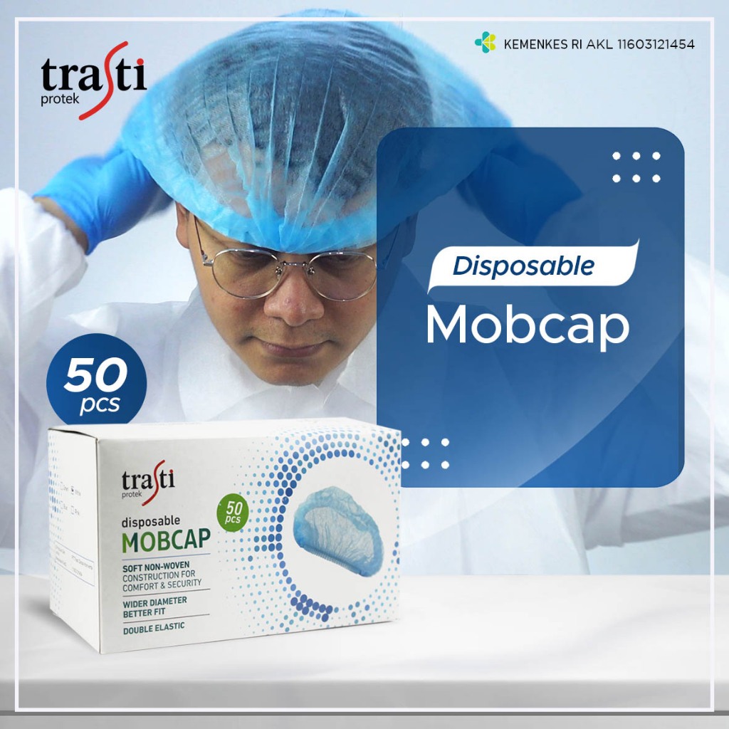 Jual Mob Cap / Hairnet / Jala Rambut Kain Medis Disposable Trasti ...