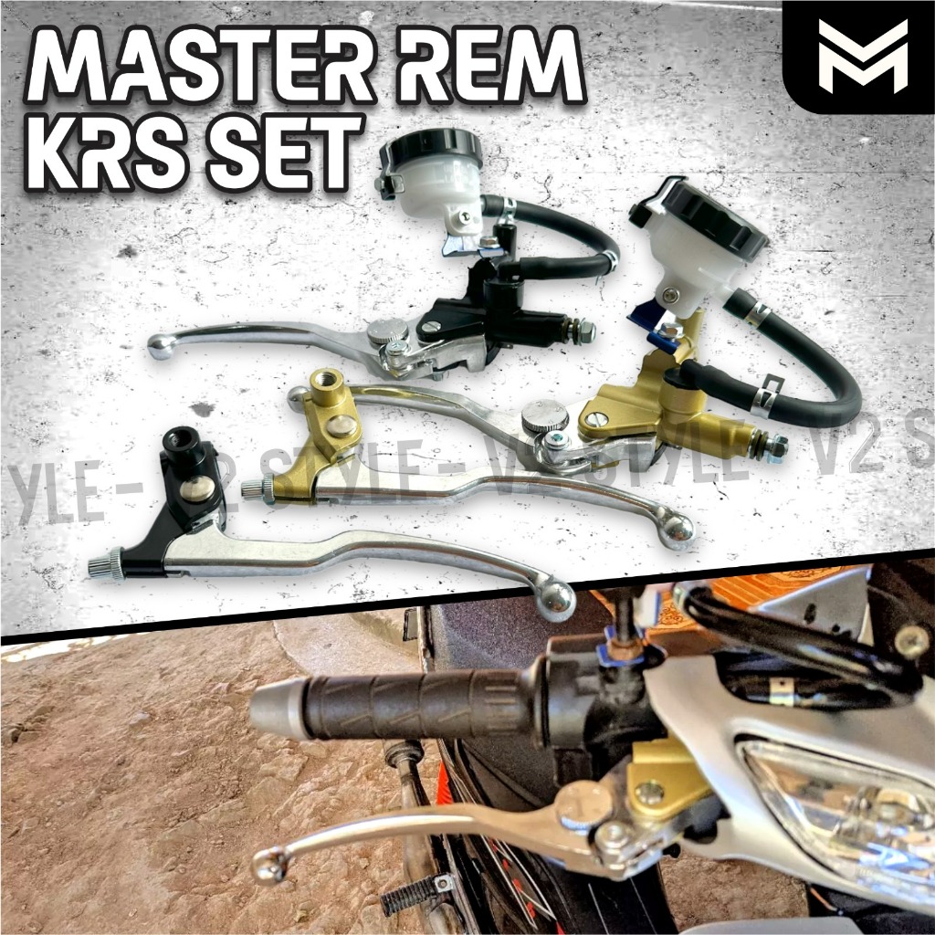 Jual MASTER REM KRS BRAKE PUM KRS ER6 SET KANAN KIRI GOLD CHROME HITAM ...