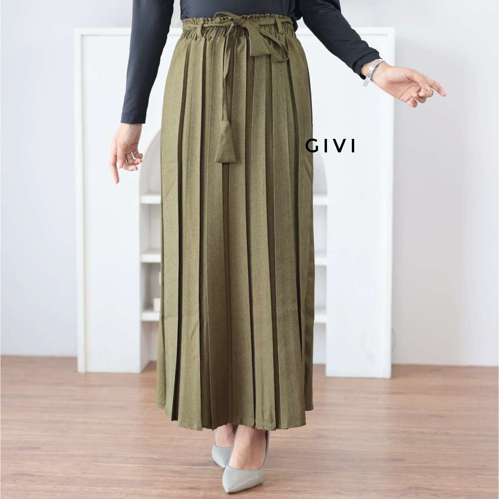 Jual Rok plisket semi wool| Rok rempel | rok wanita | rok kerja | rok ...