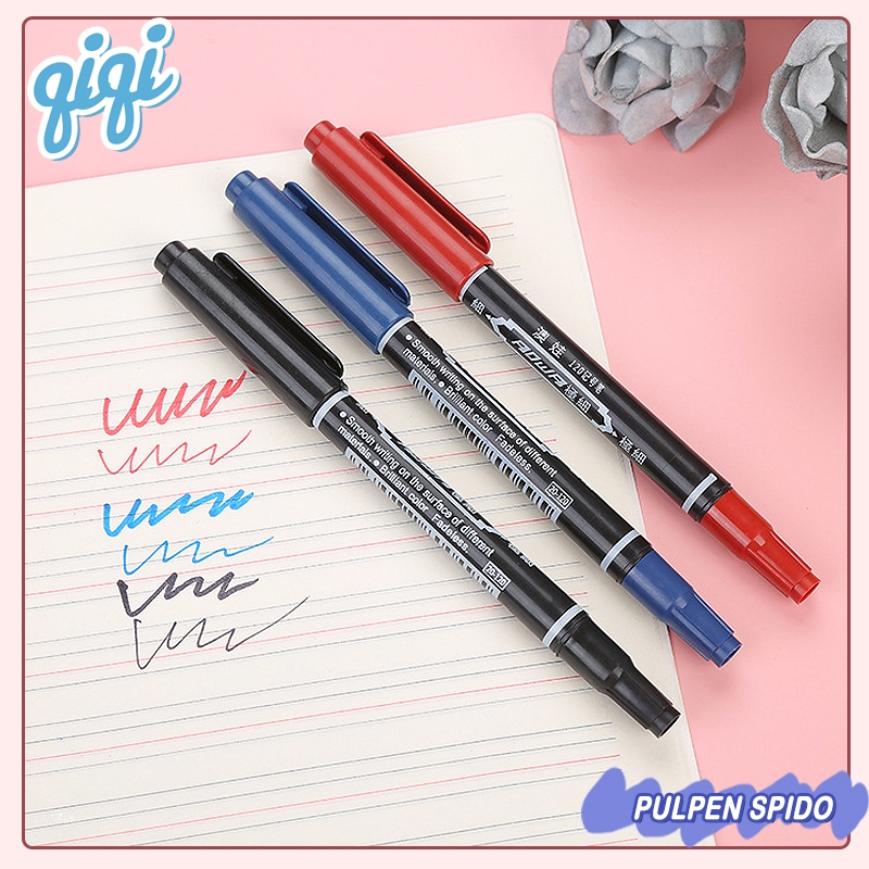 Jual Pulpen Spidol 2 in 1 Pena Marker Dua Fungsi Dual Tip/Spidol ...