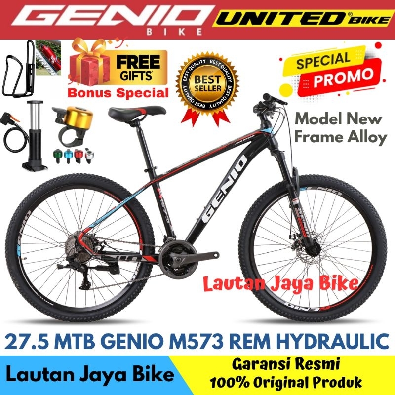 Jual SEPEDA GUNUNG 27.5 MTB GENIO M573 Rem hydraulic Frame Allumunium Terbaru | Shopee Indonesia
