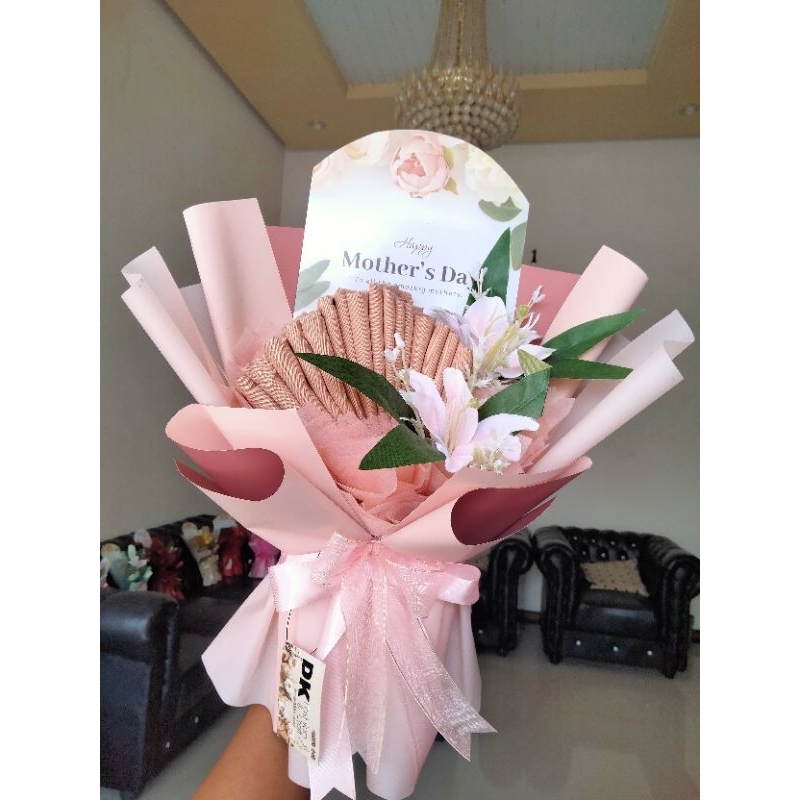 Jual Buket Jilbab Polos dan Bunga Special Hari Guru Hari Ibu Wisuda ...