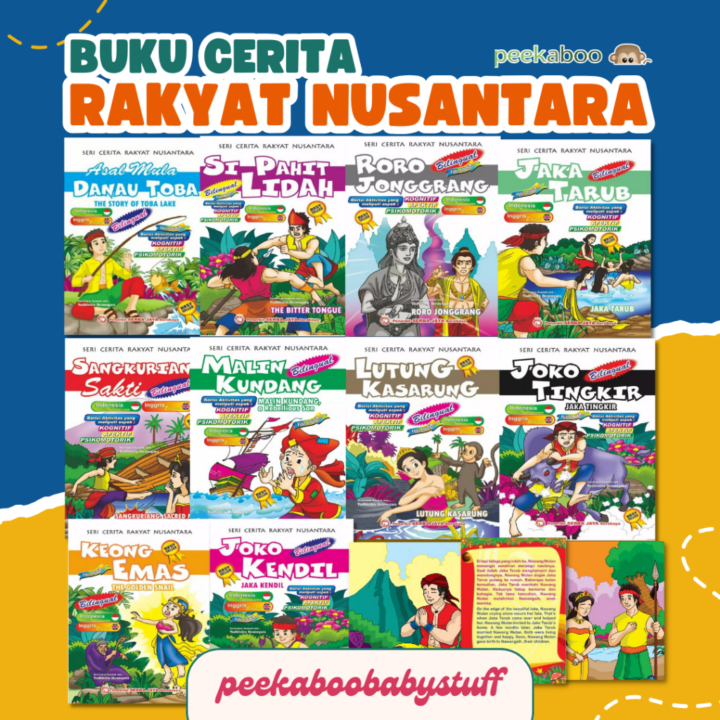 Jual BUKU CERITA RAKYAT NUSANTARA BILINGUAL FULL COLOR / BUKU LEGENDA ...