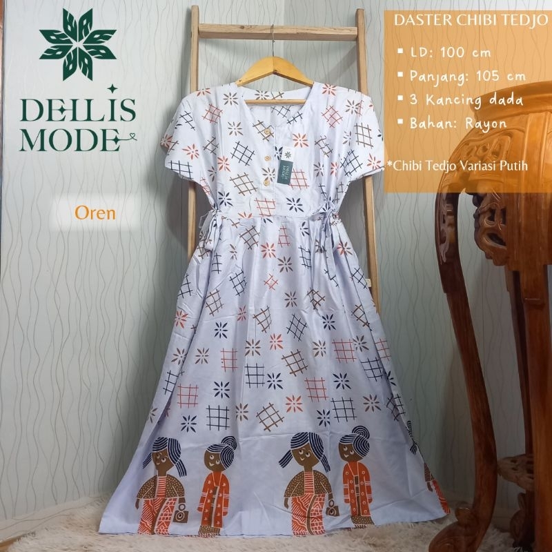 Jual Daster Chibi Centini Motif Tedjo Kekinian Bahan Adem Premium Putih ...