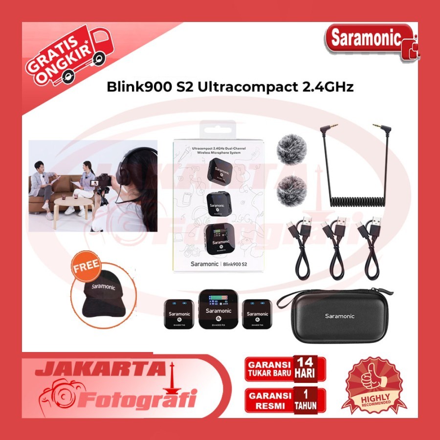 Jual Saramonic Blink 900 S2 Ultracompact 2.4GHz Dual-Channel Wireless ...