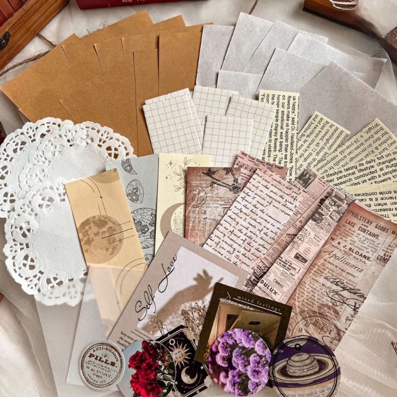 Jual khalishop - 46pcs journal kit, scrapbook kit, jurnal kit ...