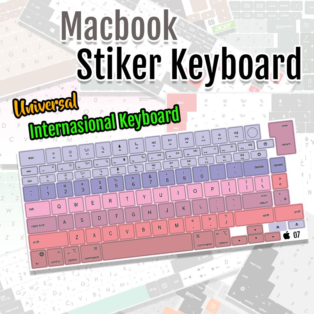 Jual Stiker Keyboard MACBOOK | Universal Garskin Keyboard macbook ...