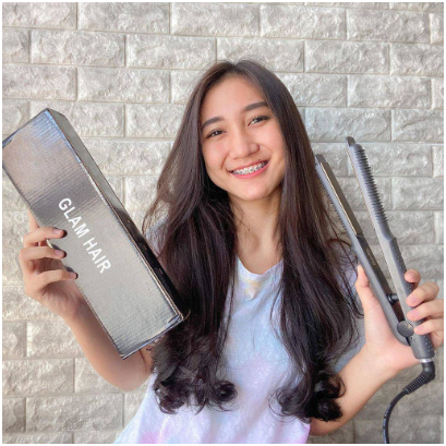 Jual Catok GlamHair 4in1 Catokan Pelurus & Pengeriting Rambut catok ...