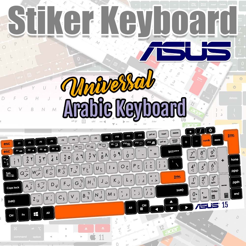 Jual Stiker Keyboard ASUS | Universal Garskin Keyboard ASUS | Stiker ...