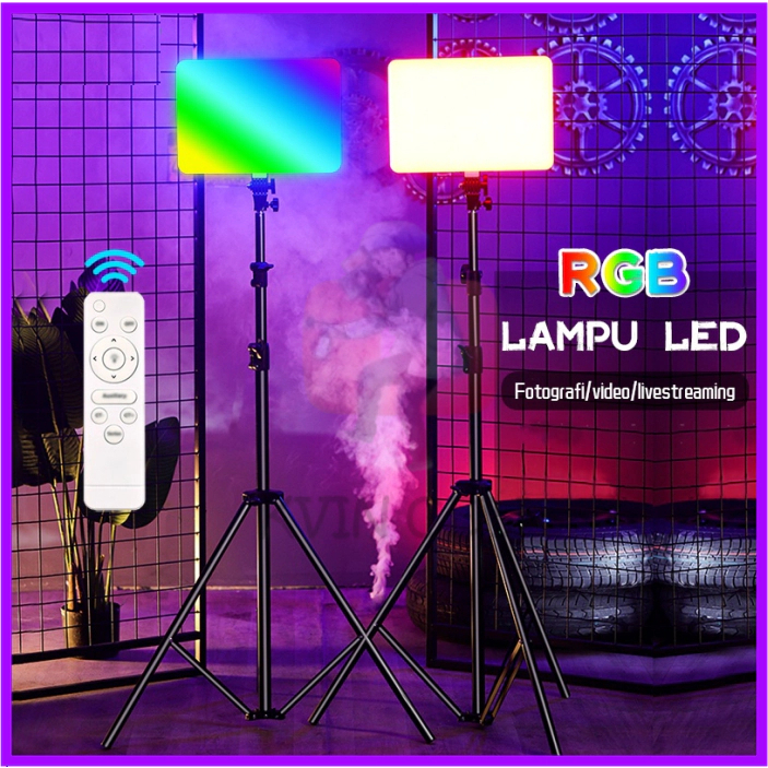Jual FMS Lampu RGB Lampu Foto Led RGB Lampu Lighting HP Kamera Lighting Studio+Tripod Lampu ...