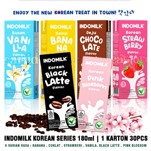 Jual Indomilk Susu UHT 180 ml Korean Series | Shopee Indonesia