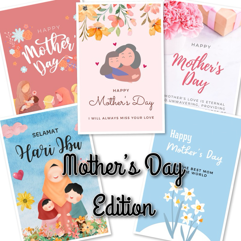 Jual Greeting Card / Hang Tag Hari Ibu Gift Tag Mother’s Day Edition ...