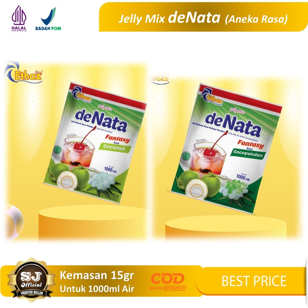 Jual ETHOZ Jelly Mix deNATA Coconut & Cocopandan (Pengganti Nata De ...