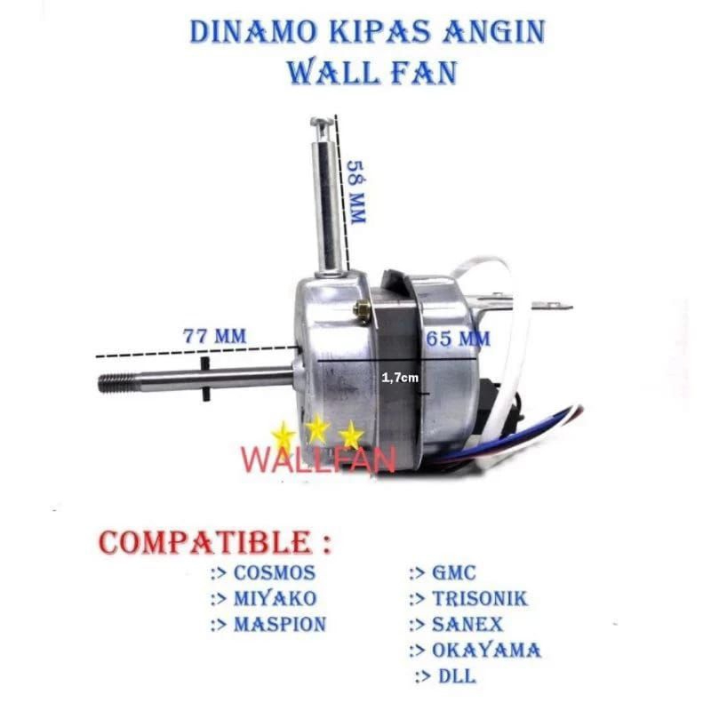 Jual Dinamo kipas 6616 Miyako Stanfan Wallfan motor kipas Stanfan ...