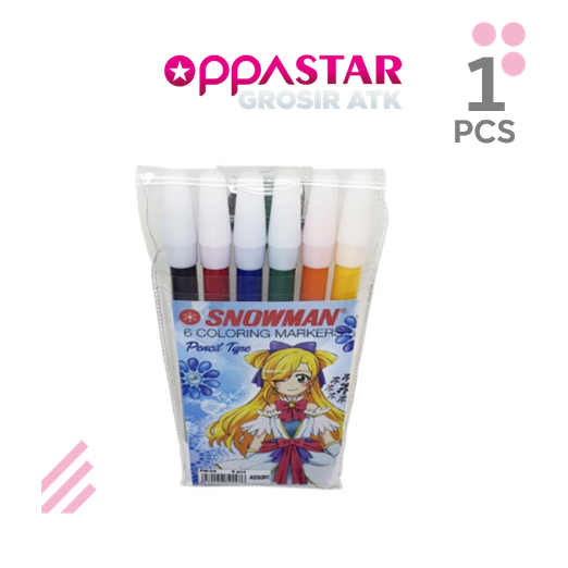 Jual Spidol Snowman PW-6A 6 Colour | Shopee Indonesia