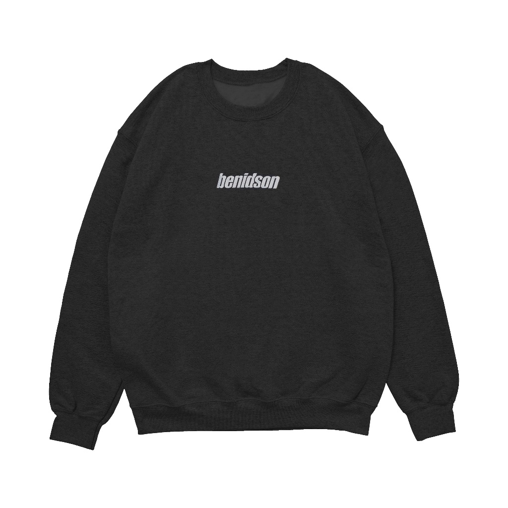 Jual BENIDSON Sweater Crewneck Bordir Italic Logo | Shopee Indonesia