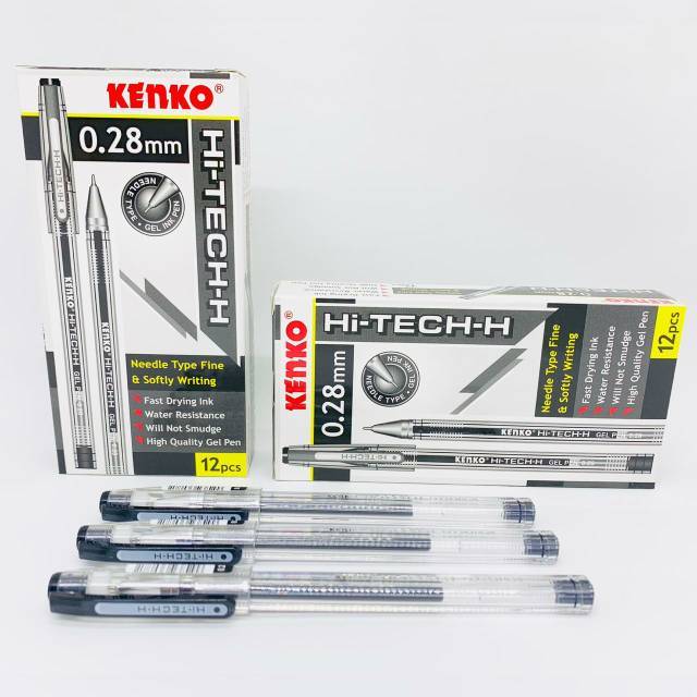 Jual Pulpen Kenko Hi-Tech H 0.28mm Pulpen Gel Hitam | Shopee Indonesia
