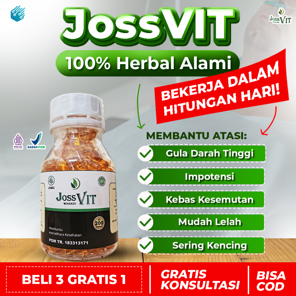 Jual JOSSVIT / JOSVIT / JOSS VIT Obat Herbal GULA DARAH , DIABETES ...