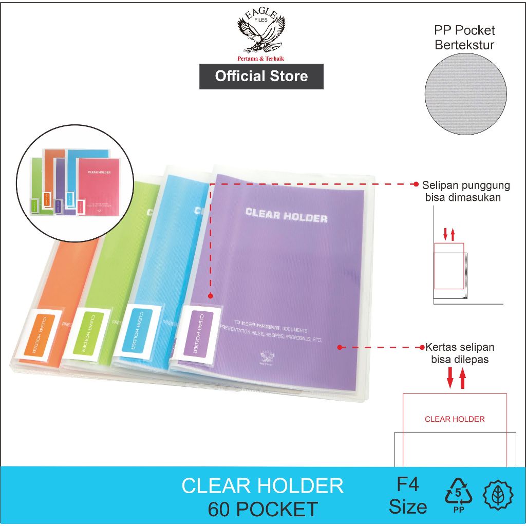 Jual Map File Clear Holder / Dokument Keeper / Display Book / Document ...