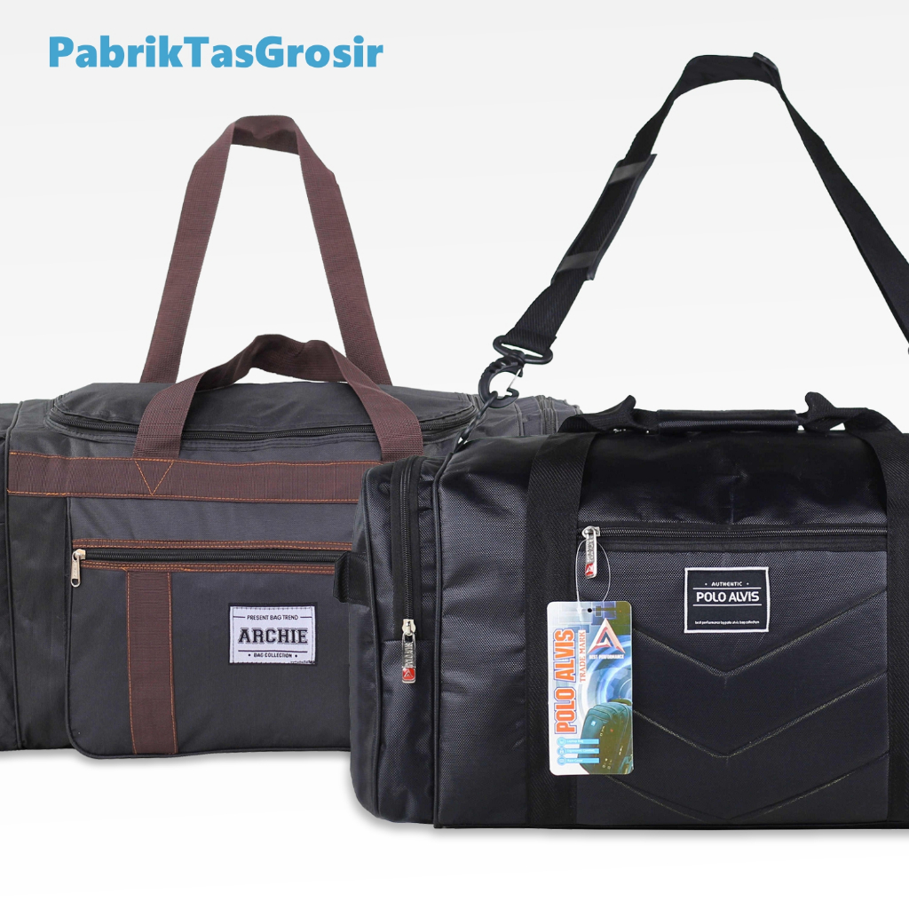 Jual TAS TRAVEL PAKAIAN Travel Bag Besar Archie Hitam Tas Baju Liburan ...