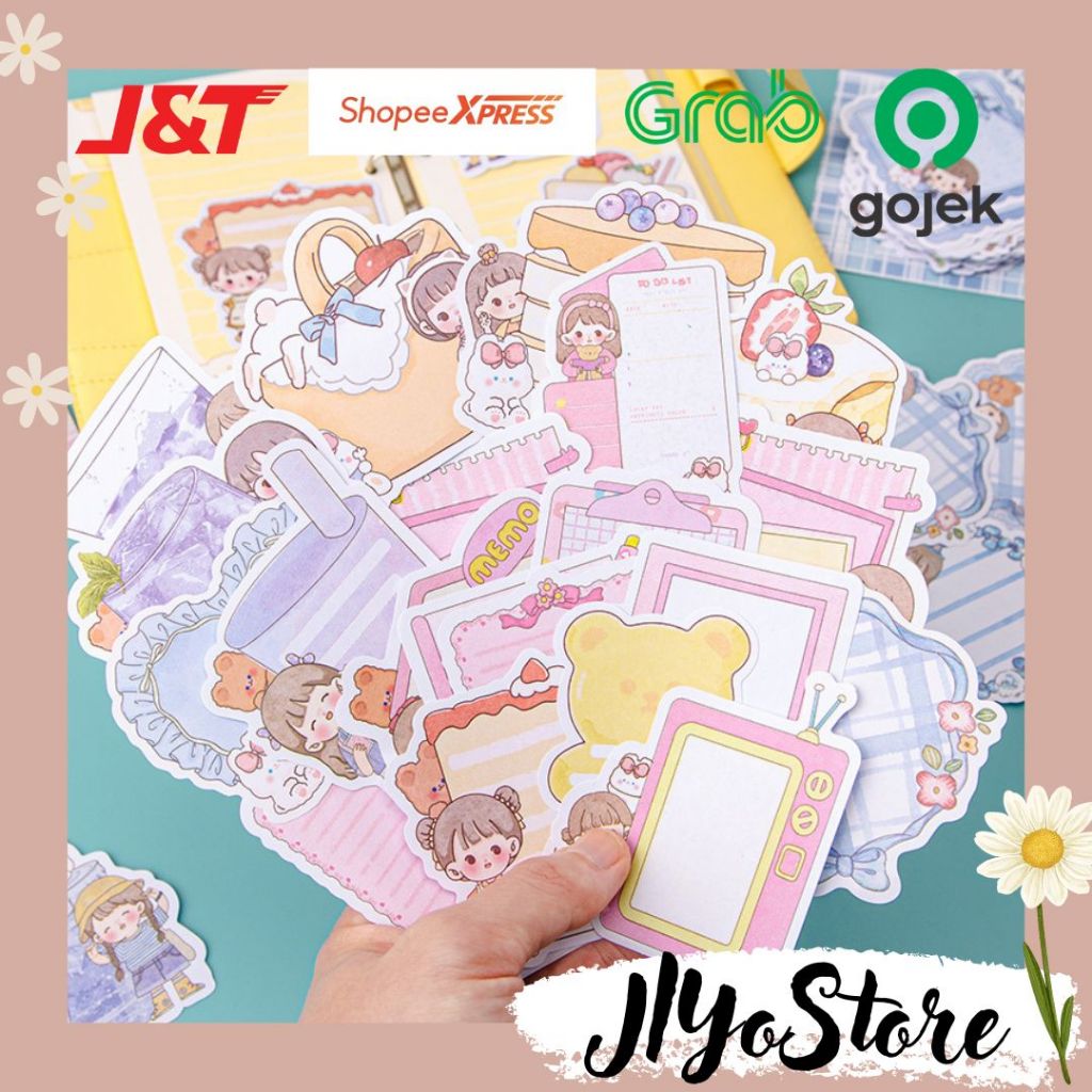 Jual 10lembar Memo Notes Kertas Deco Stationery Planner Bujo Journal ...